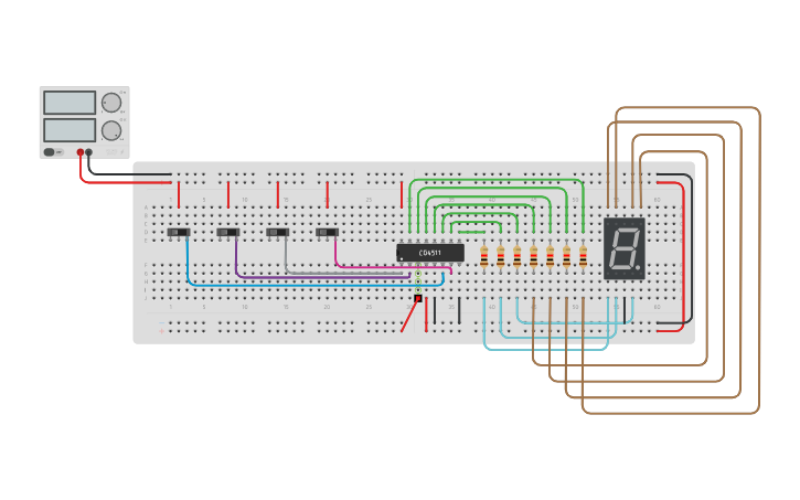 Circuit Design Bcd To 7 Segment Decoder Tinkercad