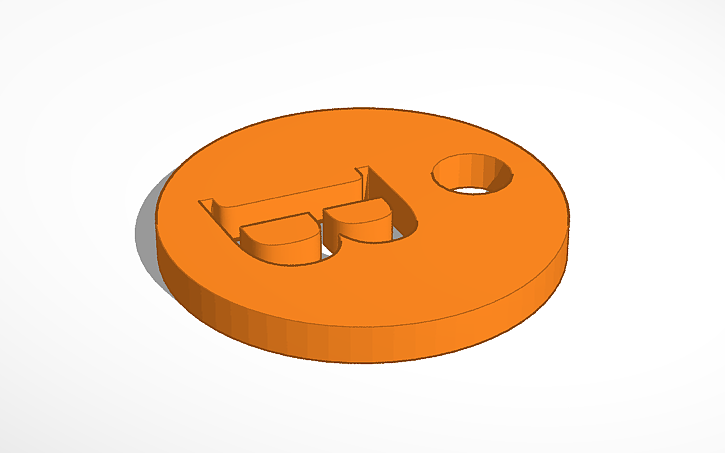 3d Design Copy Of Circular Keychain Tinkercad