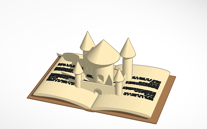 3D design book sculpture | Tinkercad