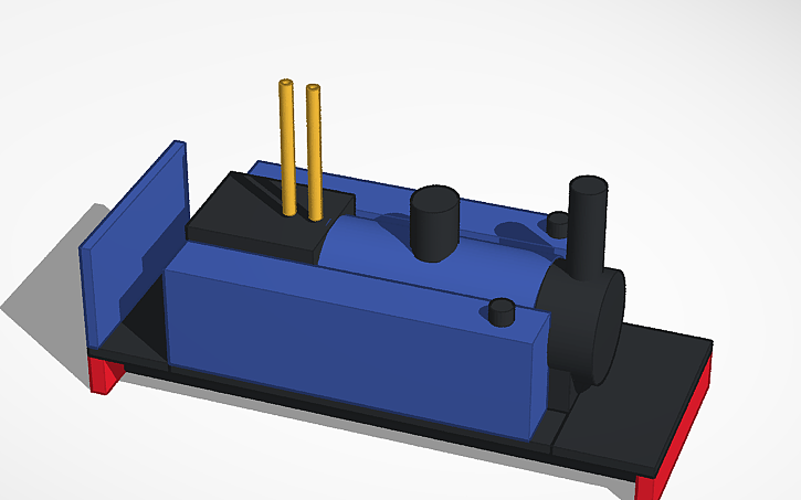 3D design narrow gouge locomotive - Tinkercad