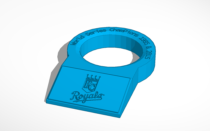 3D design Royals Baseball Stand - Tinkercad