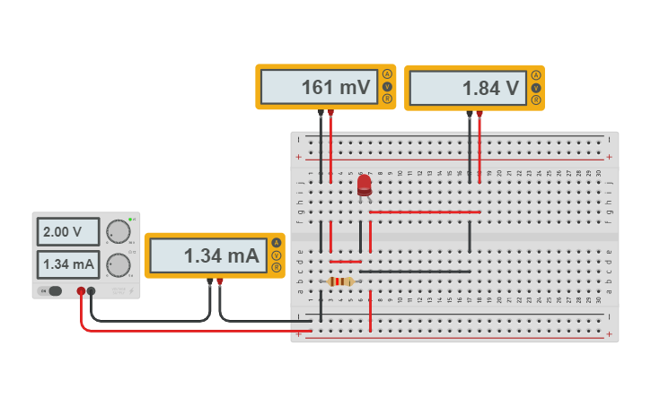 Circuit design Lab de física 2 - Relatório 2 | Tinkercad