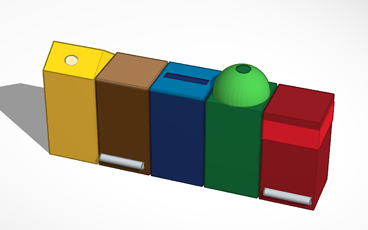 3D design Copy of Copy of stem rubbish bins - Tinkercad