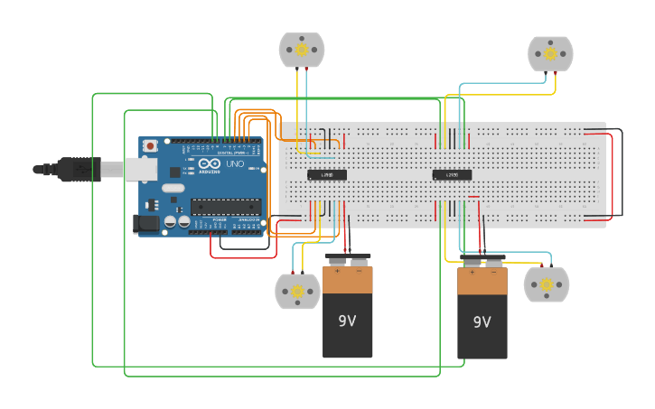 Circuit design Car structure - Tinkercad