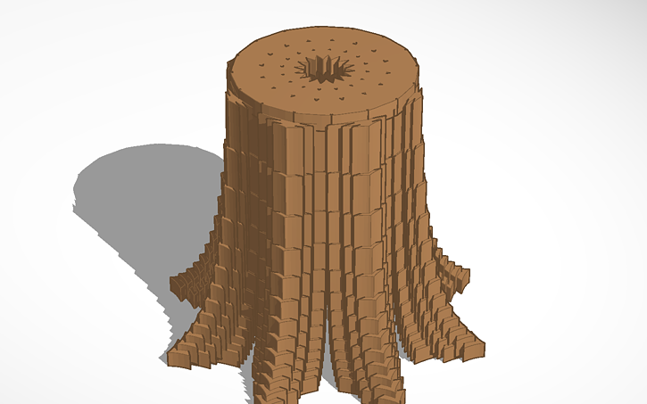 3D design Tree stump made only out of the spruce community shape ...