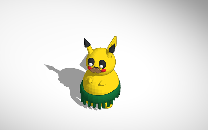 3D design Hula-Pikachu | Tinkercad