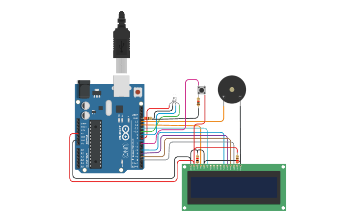 Circuit design HAPPY BIRTHDAY - Tinkercad