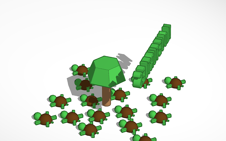 3D design I LOVE TURTLES - Tinkercad