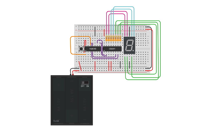 Circuit Design Copy Of 7 Segment Counter Tinkercad