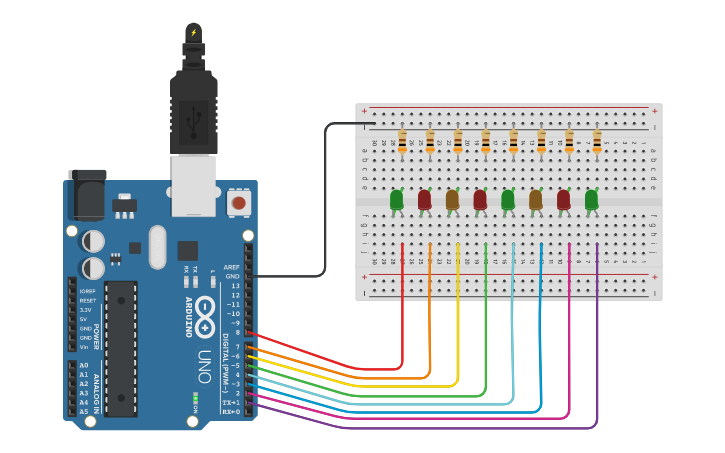 Circuit design actividad 3 - Tinkercad