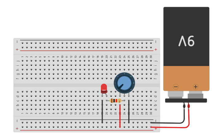Circuit design Voltage Resistor - Tinkercad