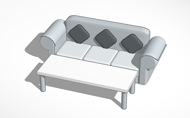 3D design Couch set - Tinkercad