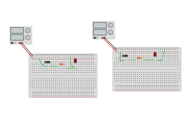 Circuit design Diodo led practica 4 | Tinkercad