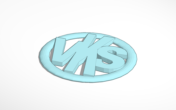 3D design VKS logo design - Tinkercad