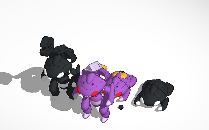 3D design Genesect and symbiote Genesect with new symbiosis ball ...