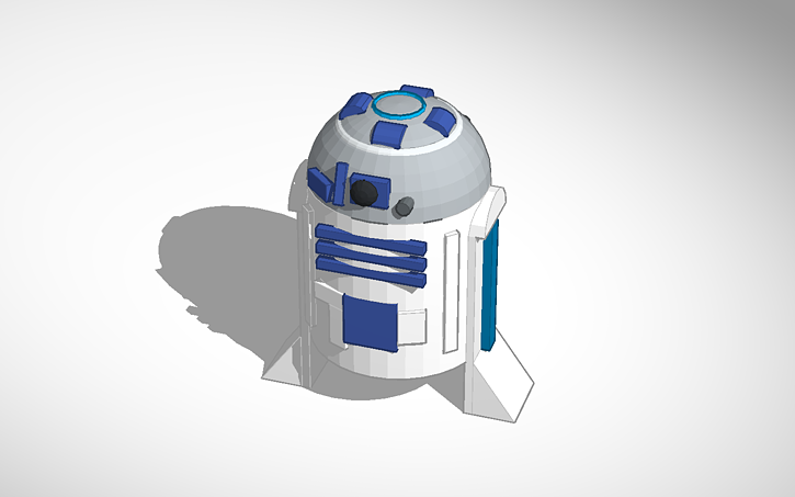3D design R2-D2 - Tinkercad