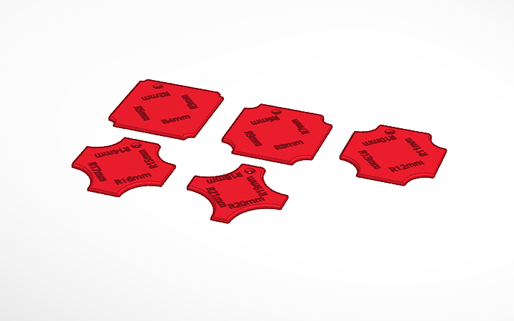 3D design Radius lehre Ralf - Tinkercad