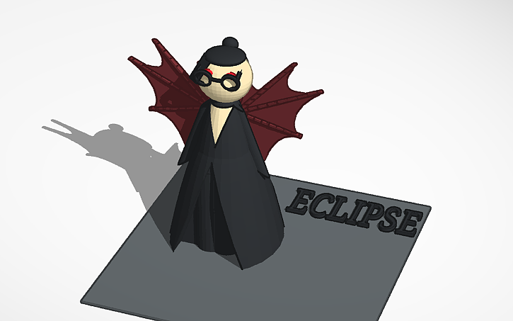 3D design Tinktober Day 26- Vampire - Tinkercad