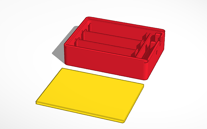 3D design 3x AA battery case - Tinkercad