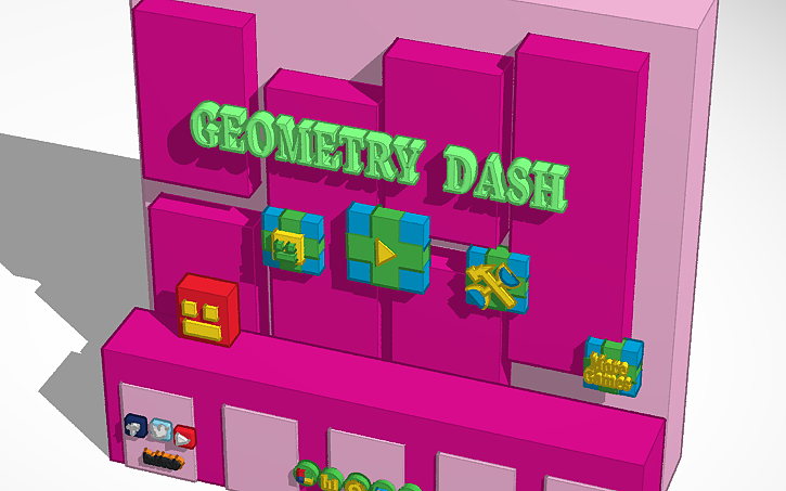 3D design Geometry dash - Tinkercad