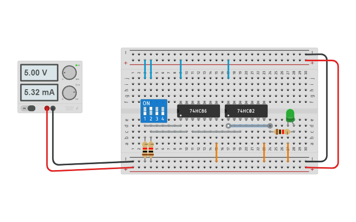 Circuit design XNOR GATE | Tinkercad