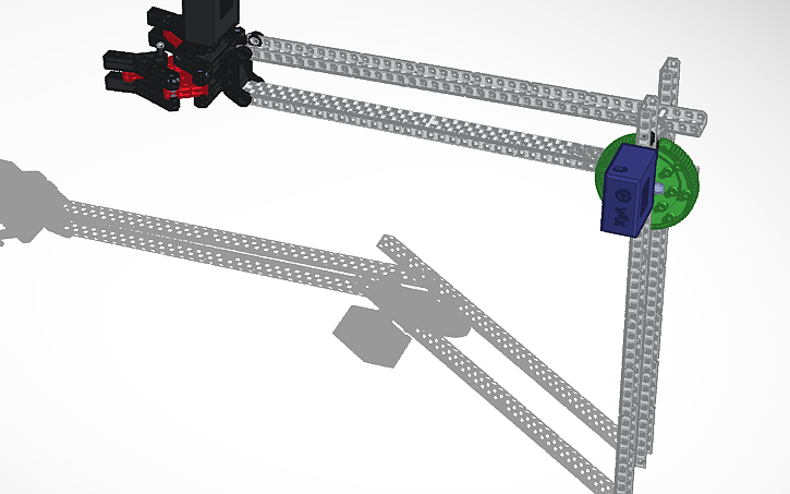 3D design VEX V5 Metal arm set up with claw - Tinkercad