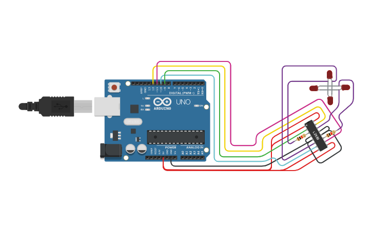 Circuit Design Stepper Motor Using Arduino Tinkercad