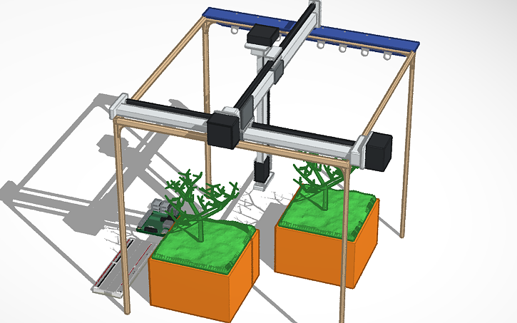 3D design Greenhouse Bench(2.0) - Tinkercad