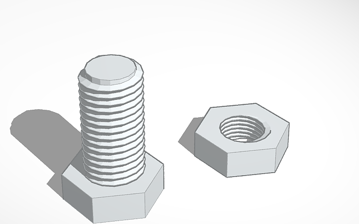 3D design screw - Tinkercad