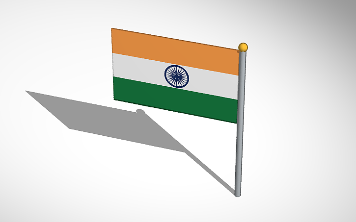 3D design Indian Flag - Tinkercad