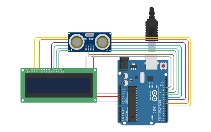 Circuit design Radar - Tinkercad