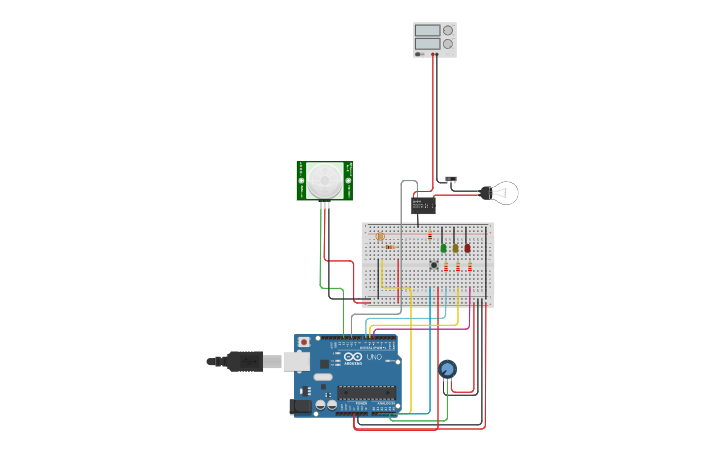 Circuit design Lâmpada Automática - Tinkercad
