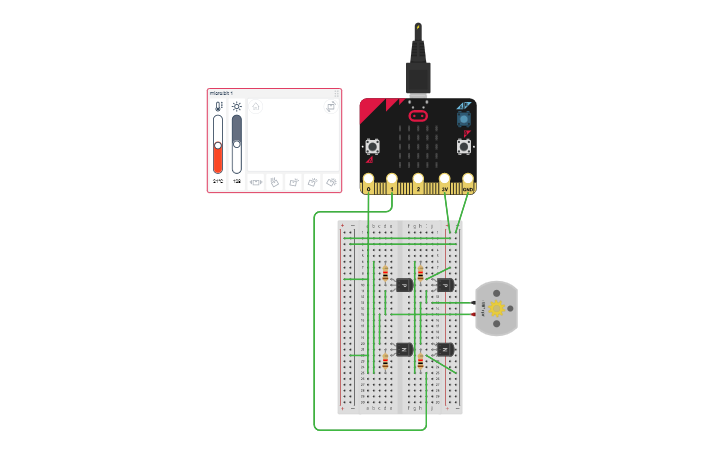Circuit design Copy of Modul 3 - Promena smera DC v2.0 - Tinkercad