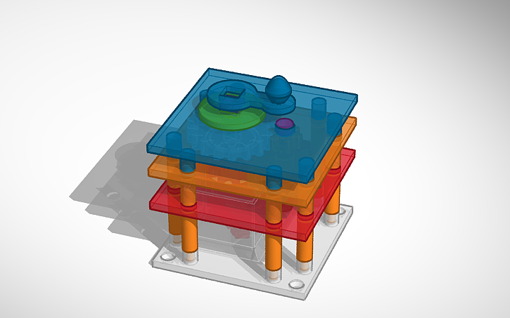 3D design small crank generator - Tinkercad