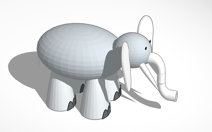 3D design Elephant - Tinkercad