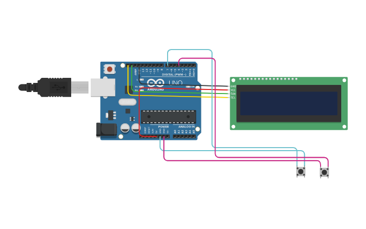 Circuit design Arduino文字冒險遊戲AVG互動裝置 - Tinkercad