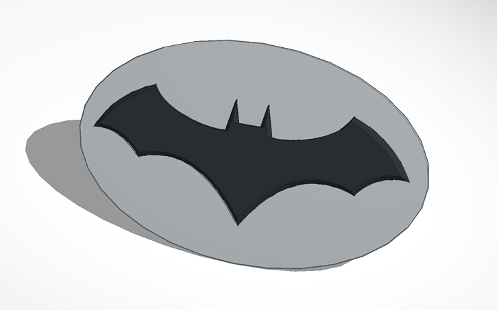 3D design Bat Symbol - Tinkercad