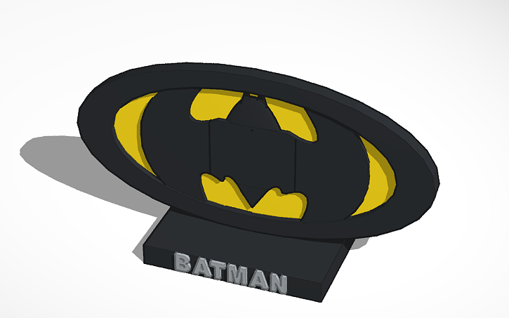 3D design Batman symbol | Tinkercad