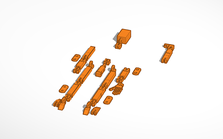 3D design action figure frame - Tinkercad