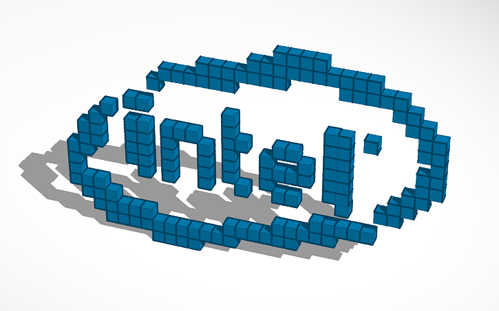 3D design intel® Pixel Art | Tinkercad
