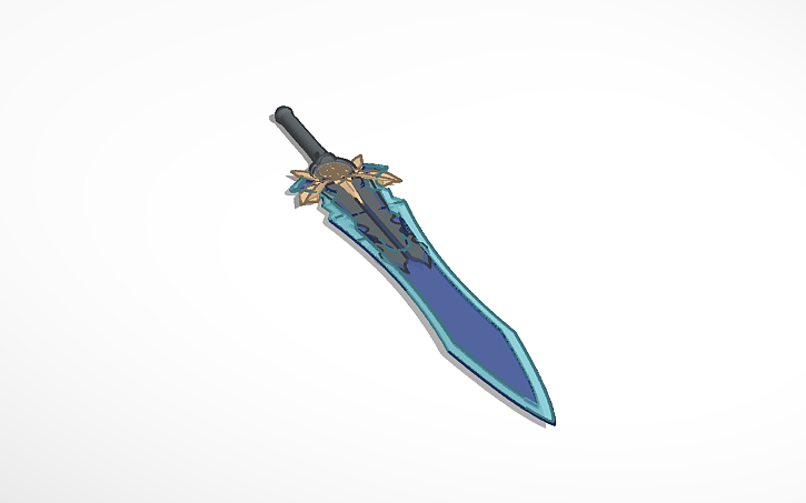 3D design Runic Blade - Tinkercad