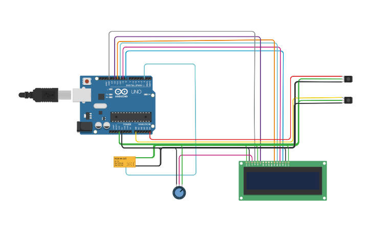 Circuit Design Visitor Counter Tinkercad