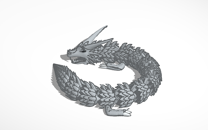 3D design Articulated Dragon (Short) - Tinkercad