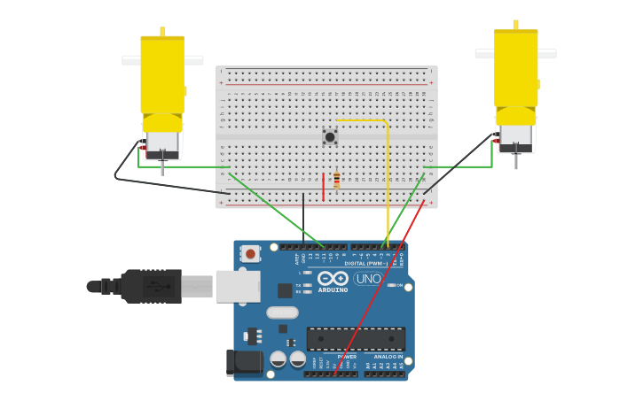 Circuit Design 10a Pot And Motors Tinkercad