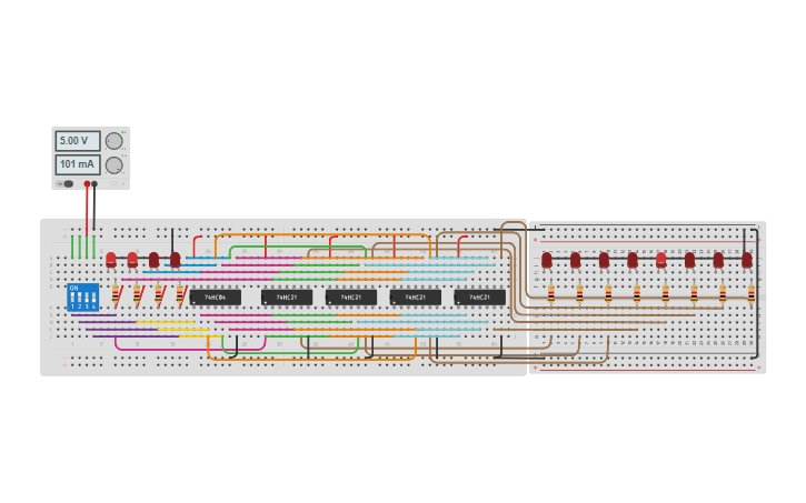 Circuit Design Full Adder Using Decoder Tinkercad