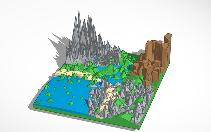 3D design Landscape - Tinkercad