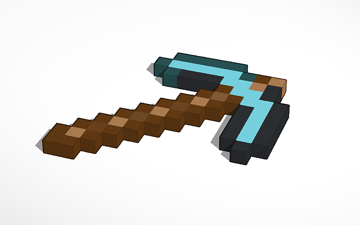3D design Minecraft Pickaxe - Tinkercad