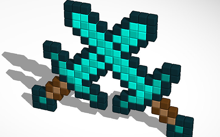 3D design MİNECRAFT SWORDS - Tinkercad