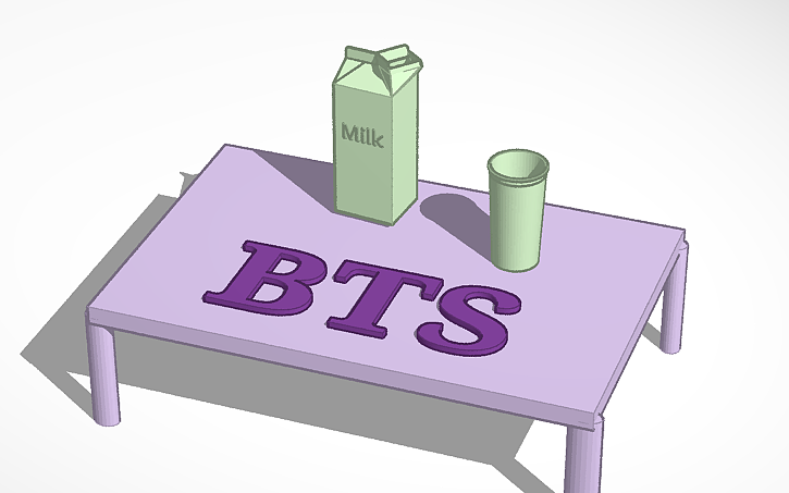 3D design BTS's table | Tinkercad