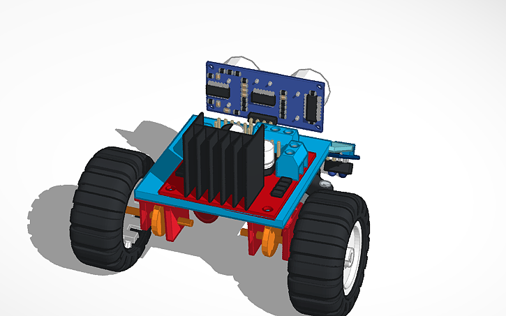 3D design COCHE ROBOT - Tinkercad